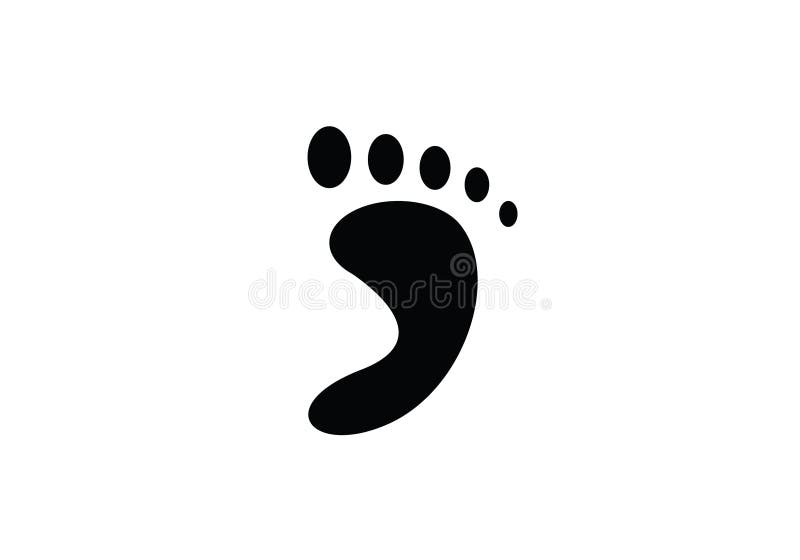 Footprint Symbol Feet Shape Humanity Vector Illustration Stock Vector ...