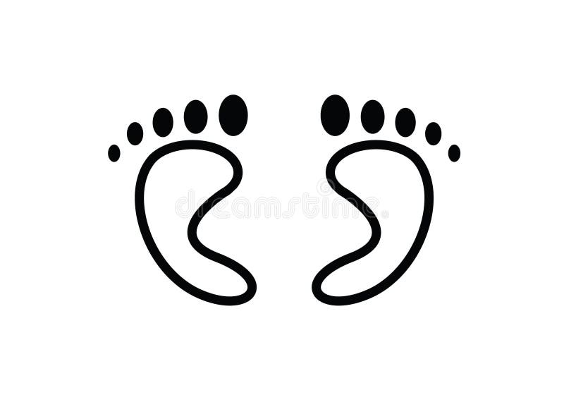 Footprint Symbol Feet Shape Humanity Vector Illustration Stock Vector ...