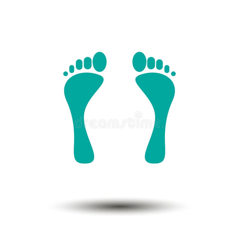 Footprint Vector Icon Footprint Simple Icon Stock Illustration ...