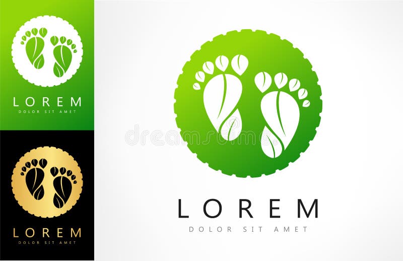 Footprint vector logo stock vector. Illustration of pair - 116341811