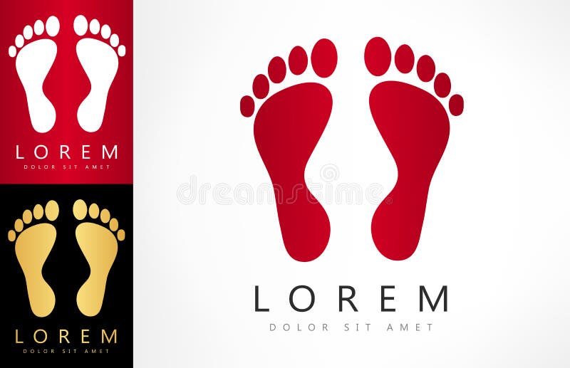 Footprint vector logo stock vector. Illustration of grunge - 116341812
