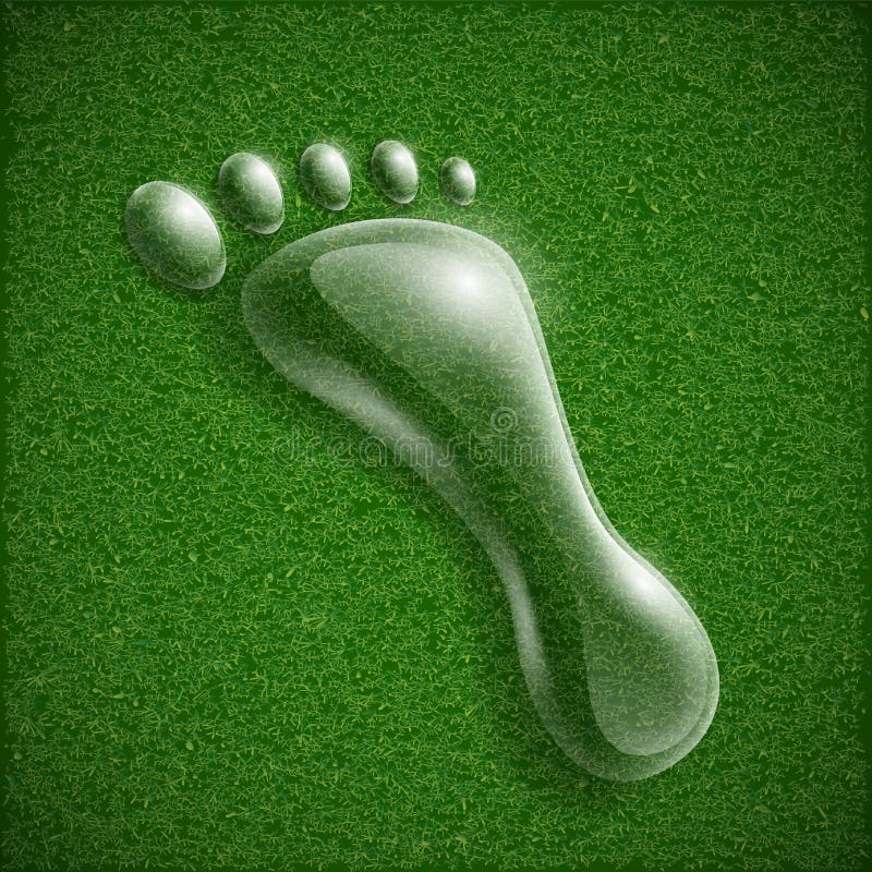 Footprint of the water. stock vector. Illustration of environment ...