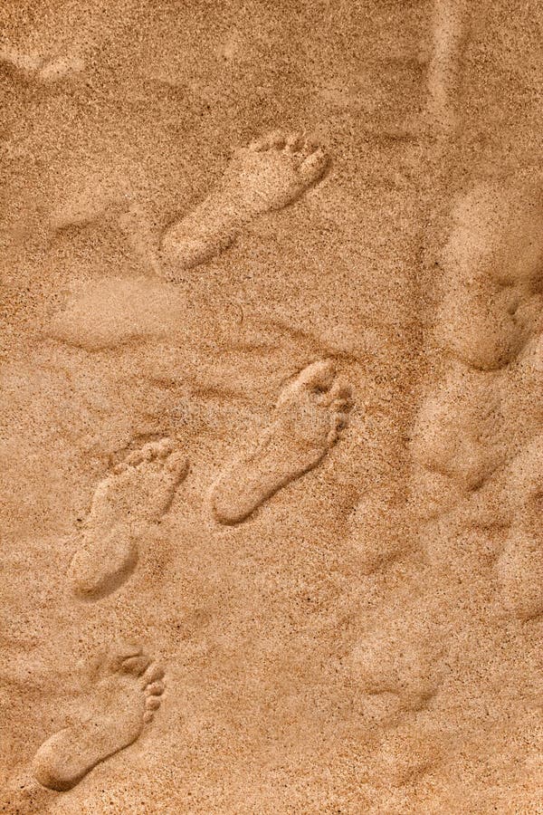 Feet imprint in sand stock image. Image of invert, track - 10112343