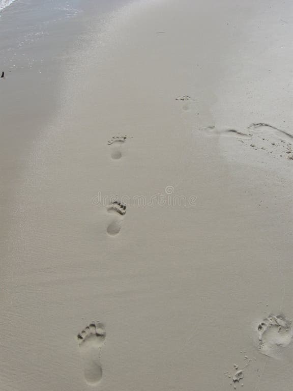 Footprints stock image. Image of peace, water, ocean - 12453881