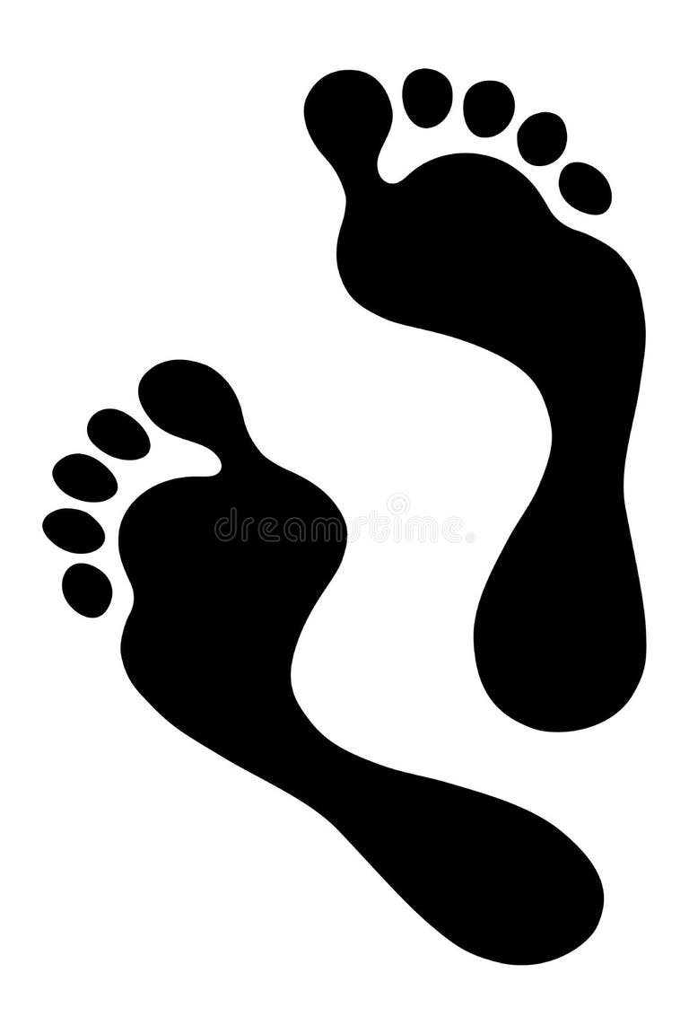 Curve Human Footprints Stock Illustrations – 52 Curve Human Footprints ...