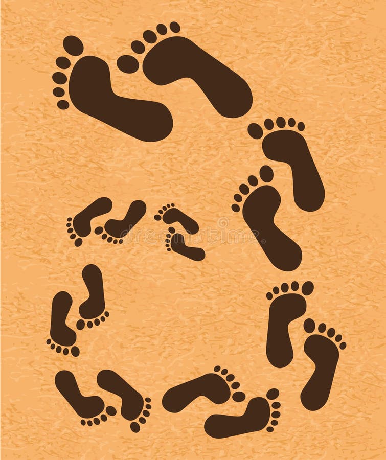 Footprints Find Solution Through Maze Puzzle Stock Vector ...