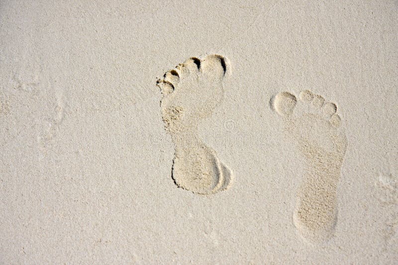 Footprints stock image. Image of feet, seaside, footprint - 4735413