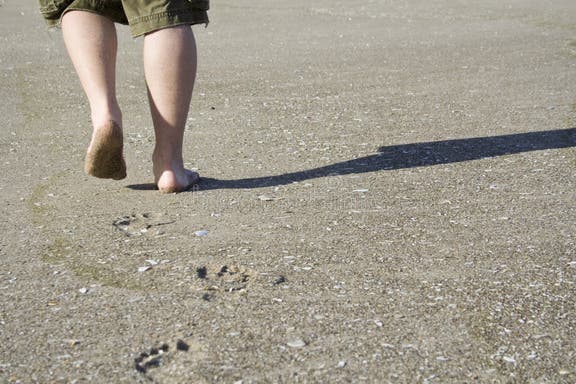 Footprints stock image. Image of desert, brown, path, feet - 5872843