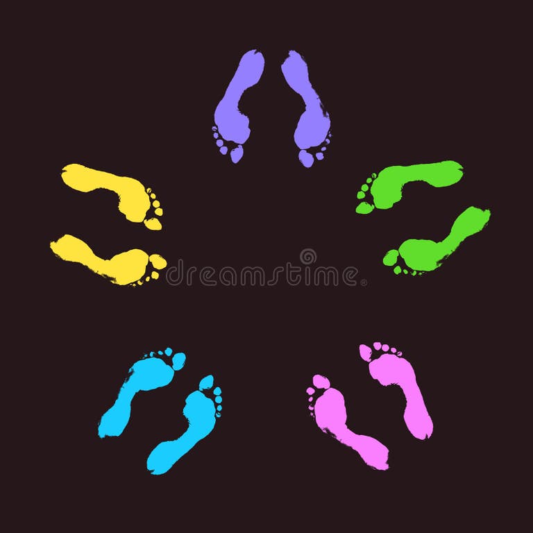 Footprints Circle Stock Illustrations – 2,101 Footprints Circle Stock ...