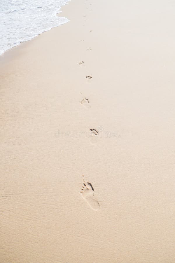 Footprints Approaching Along Beach Stock Photos - Free & Royalty-Free ...
