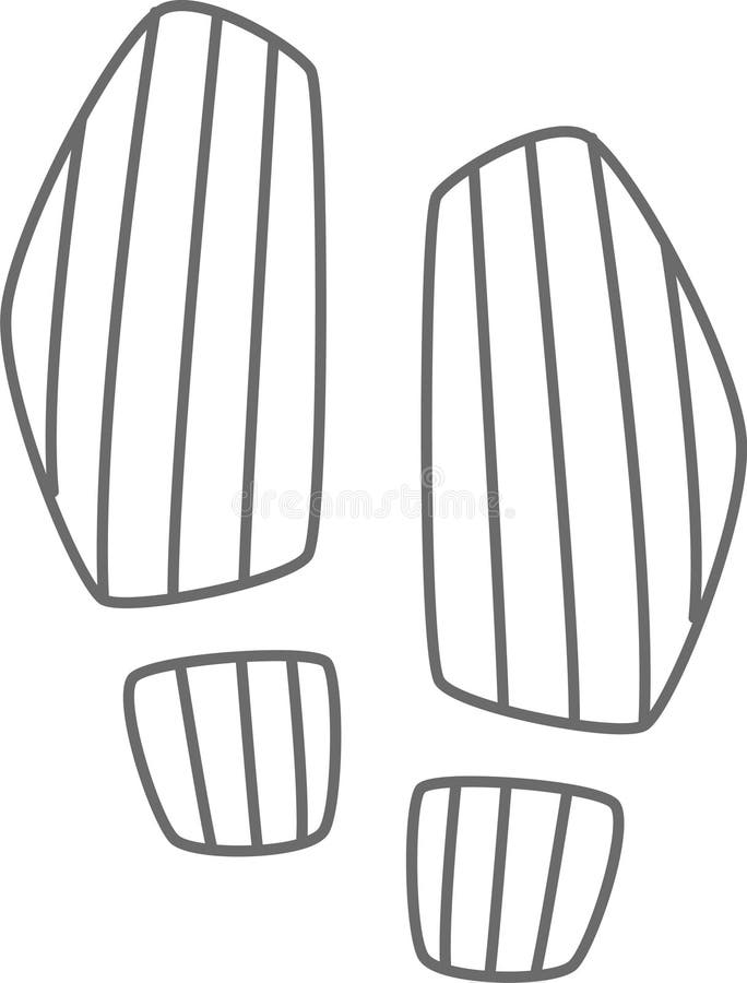 Footprints of Boots Doodle stock vector. Illustration of track - 327810904