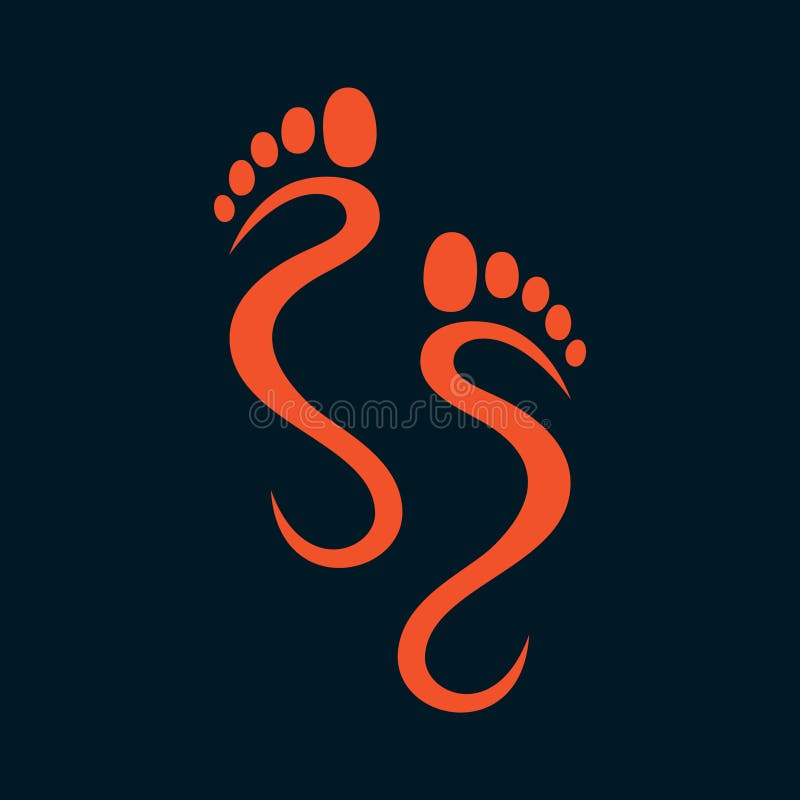 Footprints Cute Healthcare Illustration Stock Illustration ...