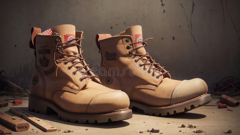 Footprints of Dedication Work Boots on Labor Day.AI Generated Stock ...