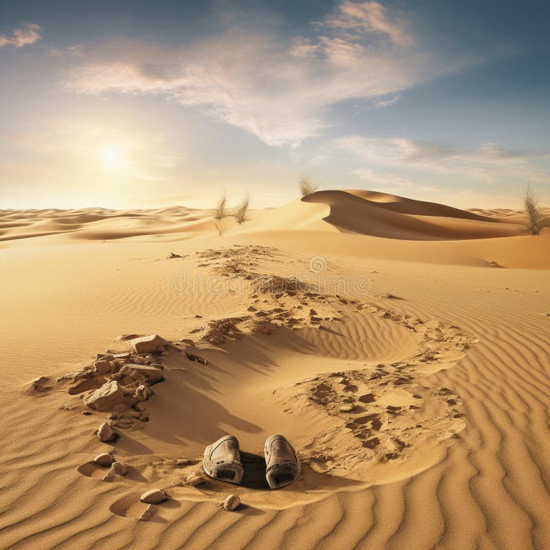 Footprints of a Drifter stock illustration. Illustration of journey ...