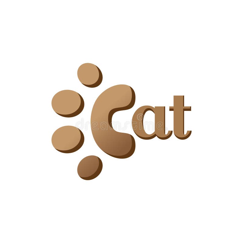 Footprints Foot Cat Kitten Veterinarian Text Illustration Stock Vector ...