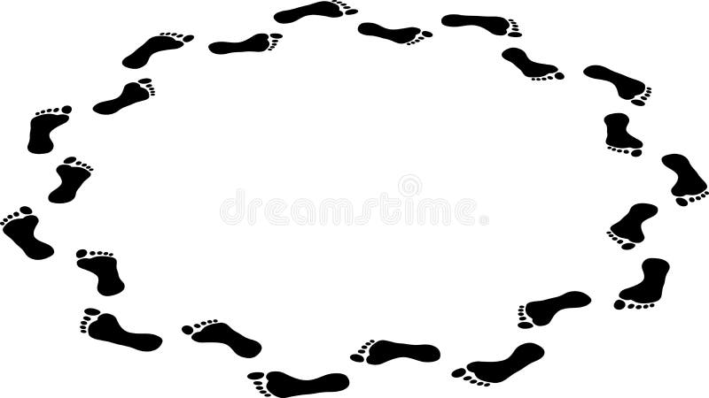 Footprints stock vector. Illustration of circular, footpath - 62562334