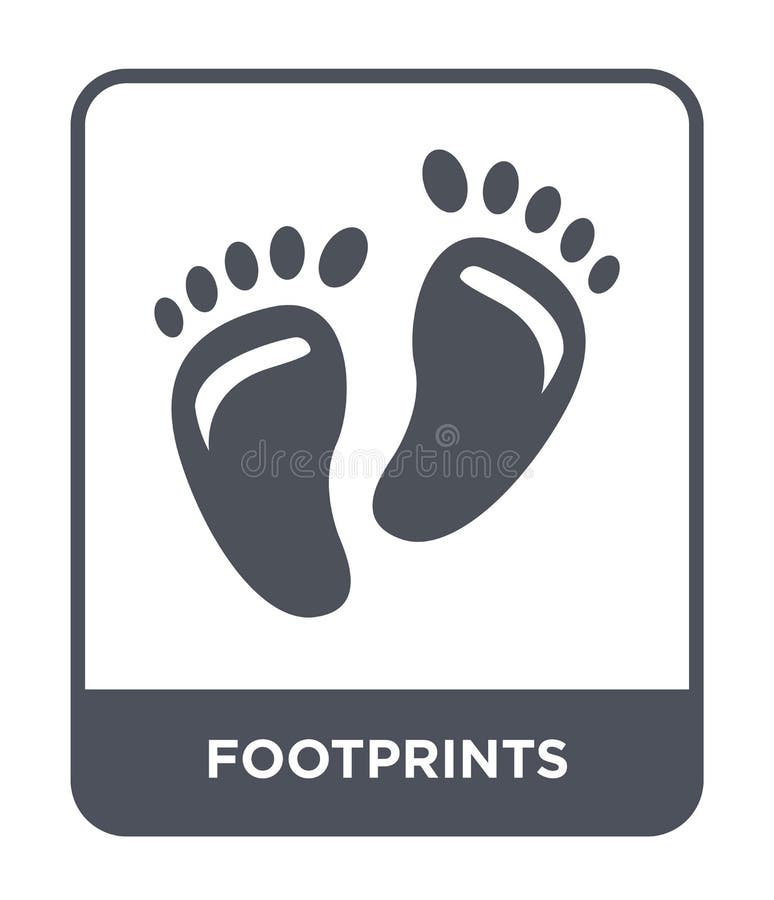 Footprints Icon in Trendy Design Style. Footprints Icon Isolated on ...