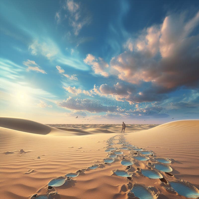 A Series of Footprints Leading To a Book, Symbolizing the Journey of ...