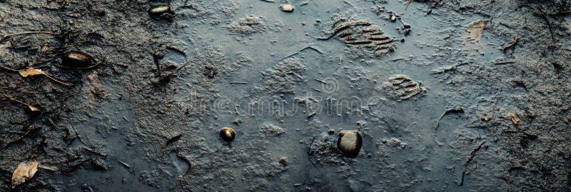 Footprints and Insect Tracks on Mud Surface Exploring Wilderness and ...