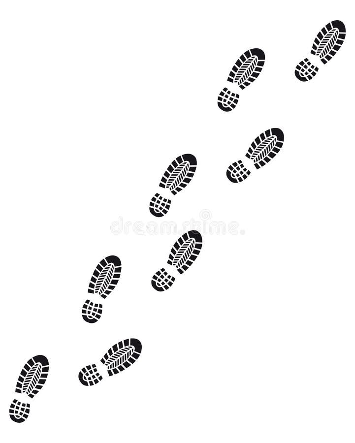 Footprints stock vector. Illustration of shoes, slip - 42702731