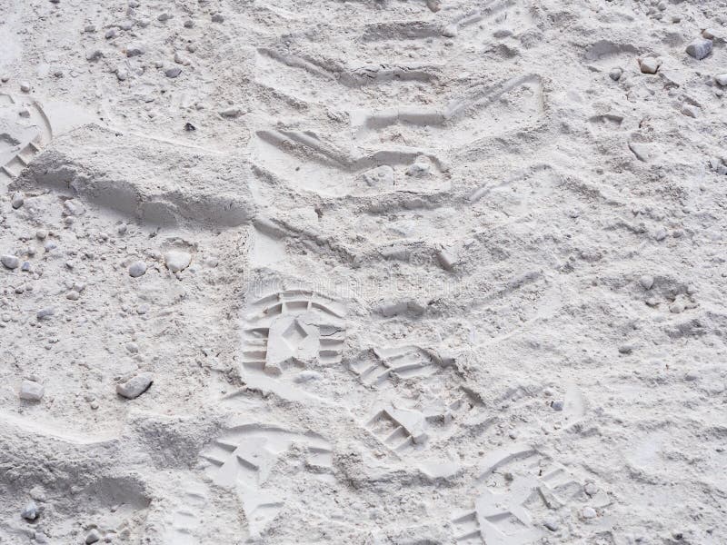 Footprints of a Marble Powder Passage Stock Photo - Image of marble ...