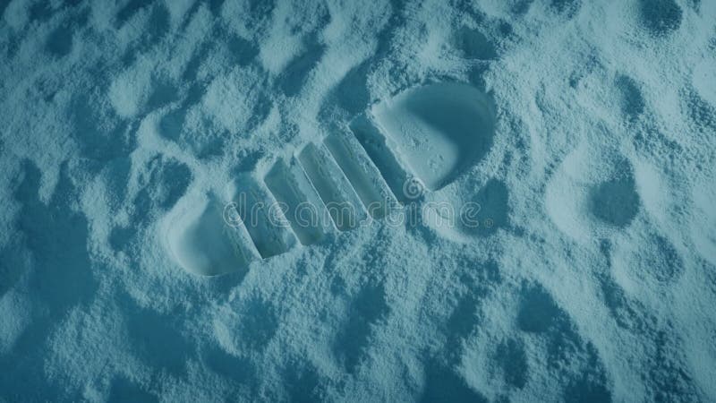 Footprints on the Moon 2 Shots Stock Footage - Video of peace, boot ...