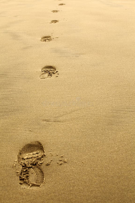 Footprints stock photo. Image of sandy, ocean, footprints - 46932956