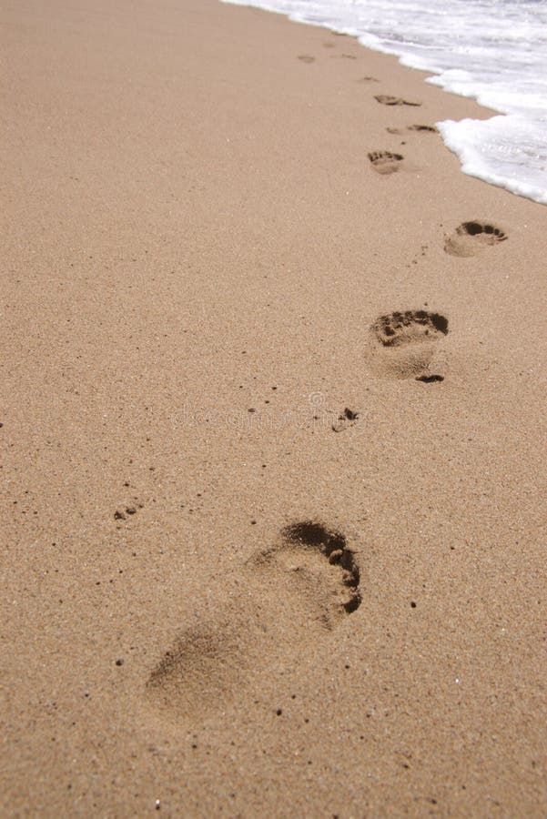 Fading Footprints in the Sand Stock Photo - Image of beach, journey ...