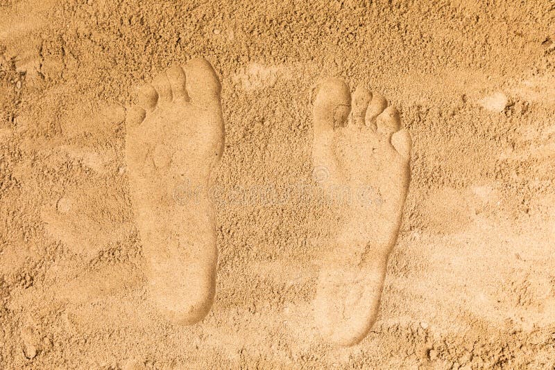 Women S Footprints in the Sand Stock Photo - Image of womens, summer ...