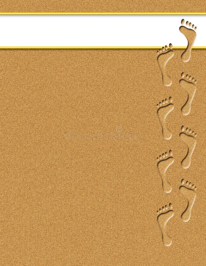 Footprints In The Sand Border