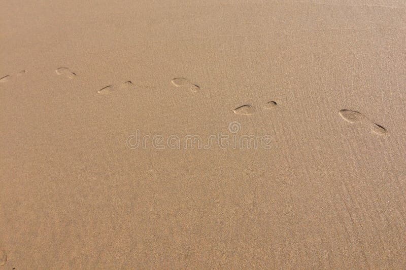 Footprints in the Sand, Female Footprints Stock Photo - Image of ...
