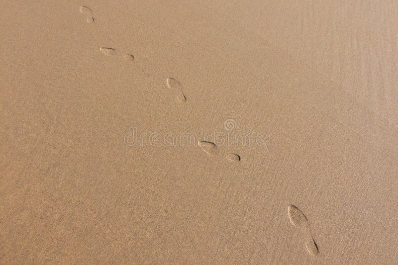 Small female footprints stock image. Image of beach - 136527117