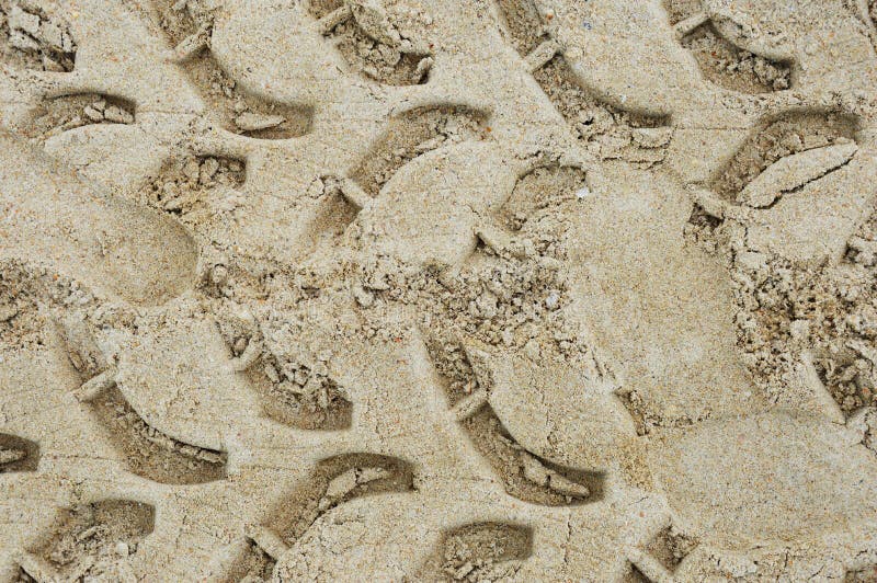 Footprints in the Sand. Texture. Background for the Design. Stock Image ...