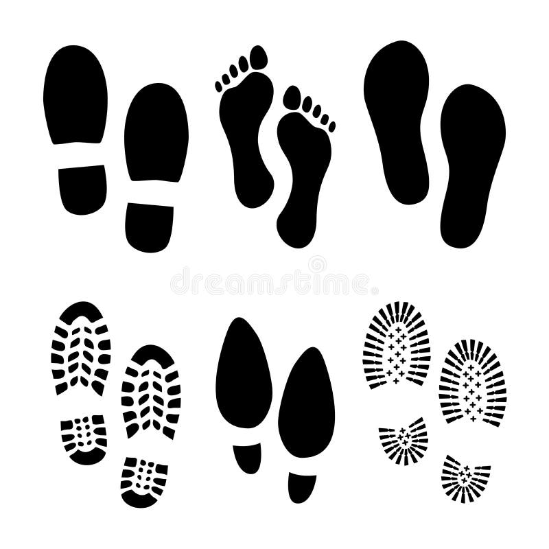 3d man tracing footprints stock illustration. Illustration of concept ...