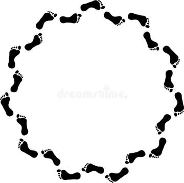 Footprints Circle Stock Illustrations – 1,008 Footprints Circle Stock ...