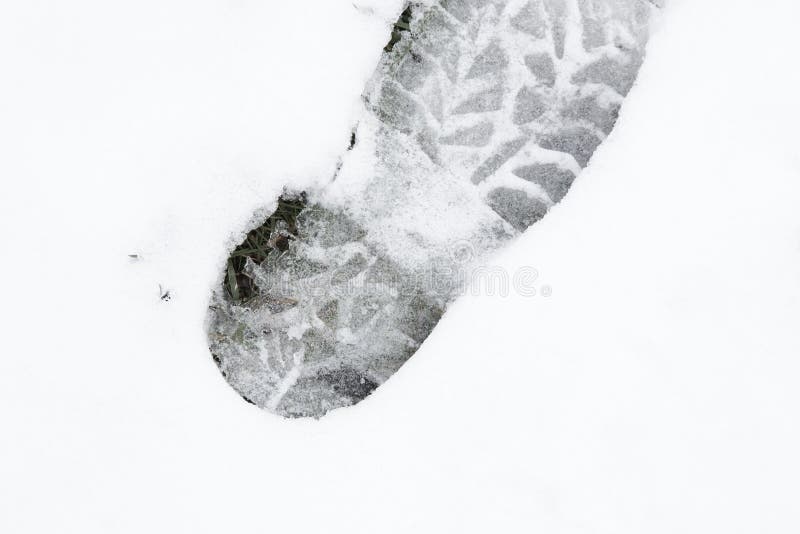 Footprints in snow stock photo. Image of evening, concept - 64838216