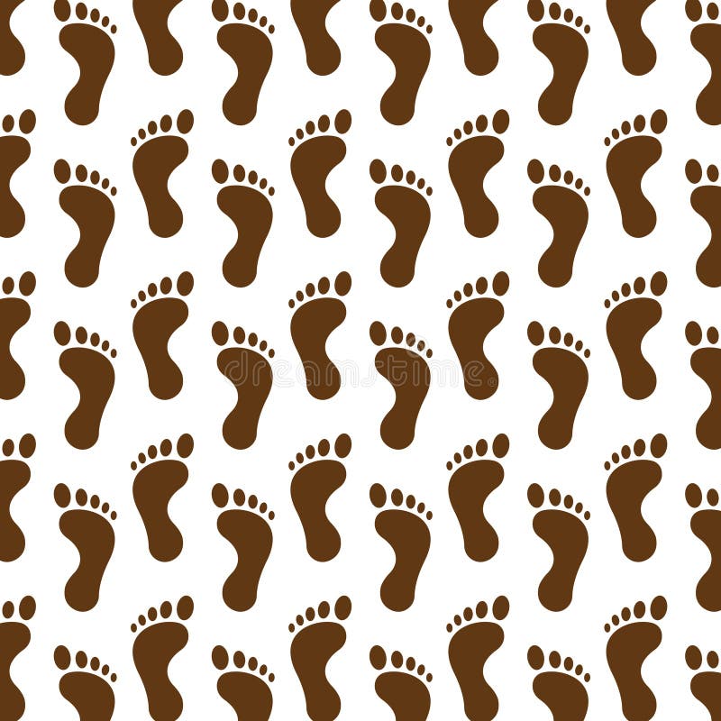 Footprints Symbol Background Stock Vector - Illustration of girl, step ...