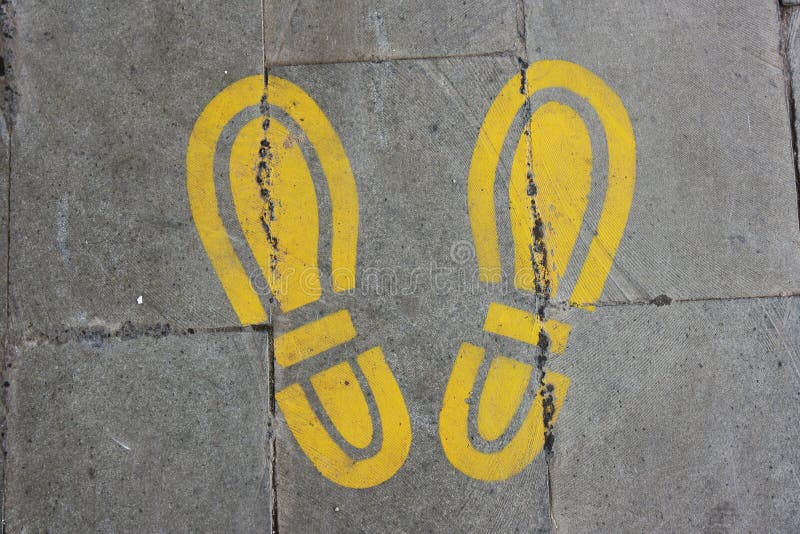 Footprints in Train Station Bandung Stock Image - Image of footprints ...