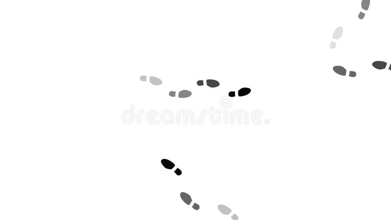 Footprints Walking Animation Stock Footage - Video of black, animation ...