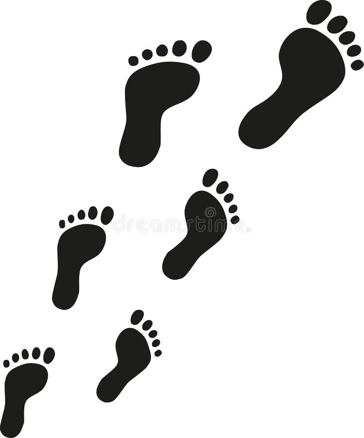Footprints - Walking Human Feet Stock Vector - Illustration of isolated ...