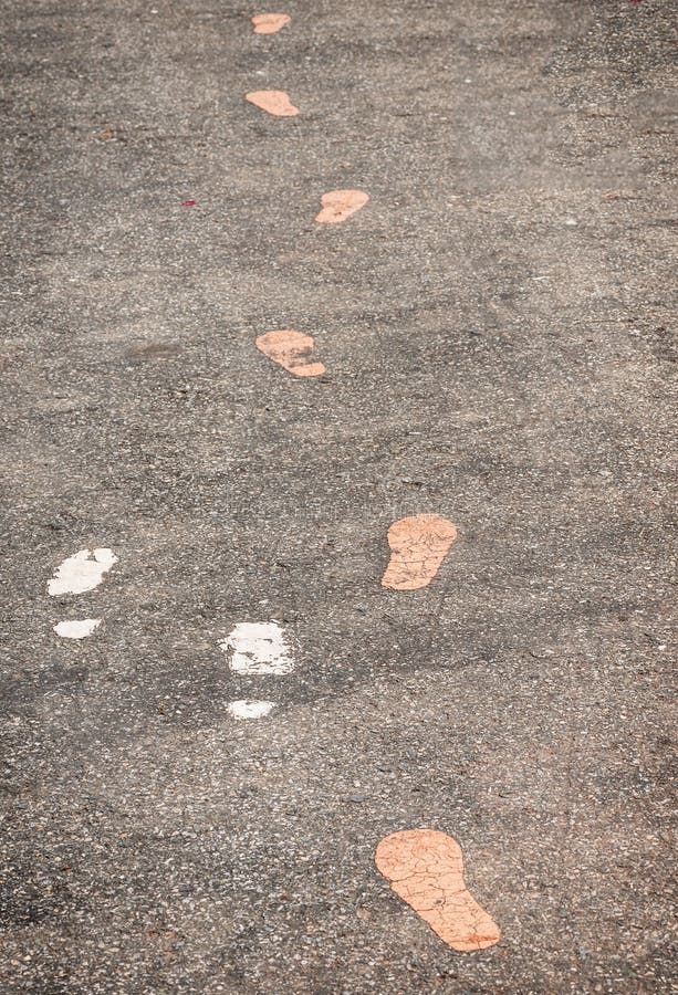 Footprints on Walking Track Stock Photo - Image of dirty, sign: 82558352