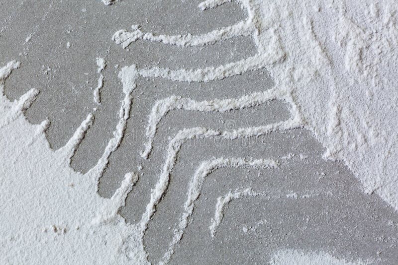 Footprints from Workers Shoes on the Dust from Construction on the ...