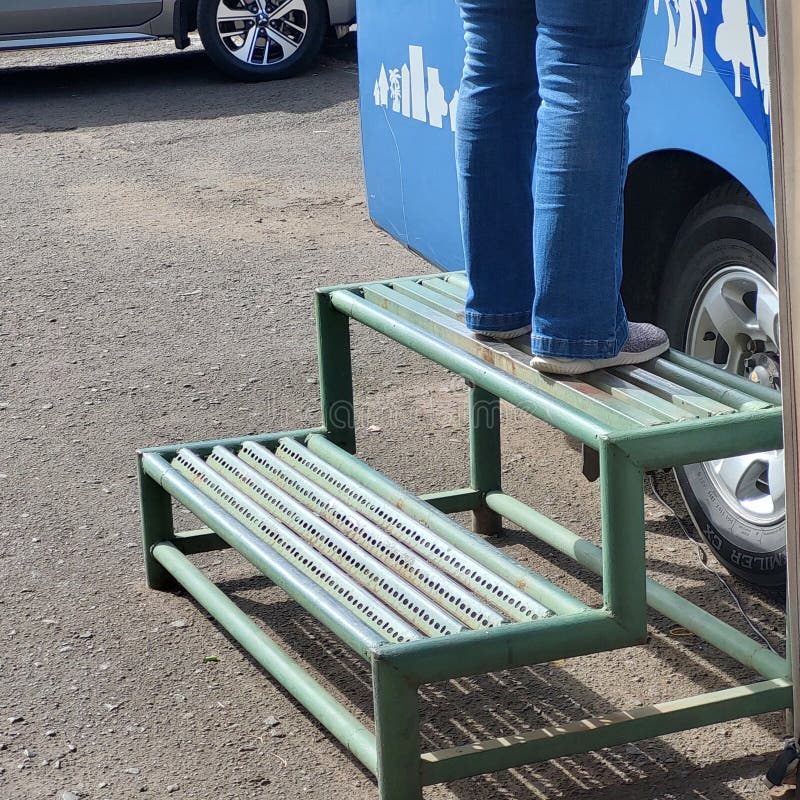 Footrest to get on the bus stock photo. Image of floor - 264405796