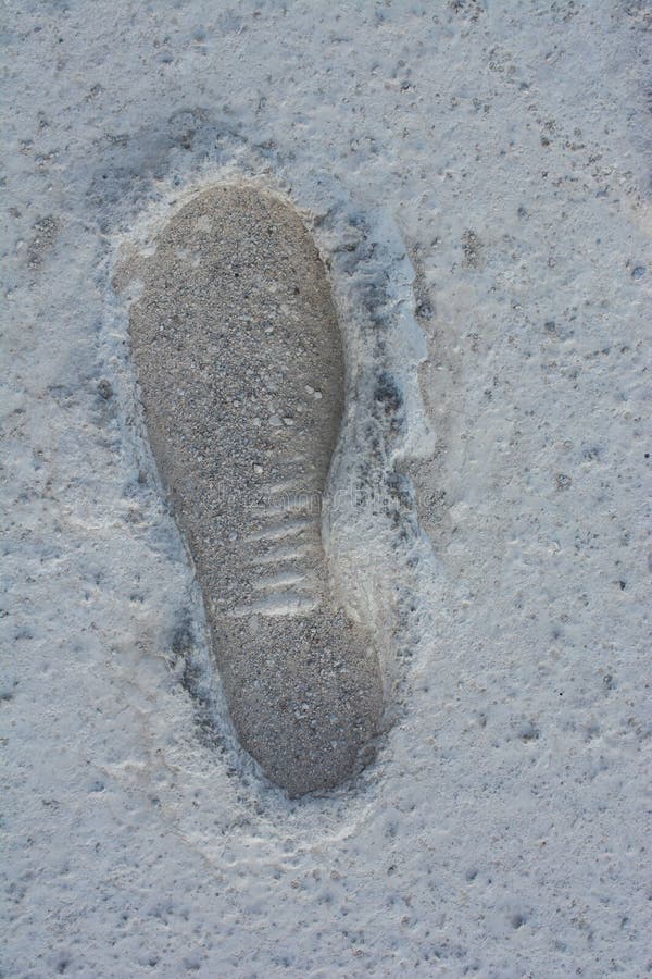 Footstep Pattern in Cement Concrete Stock Photo - Image of texture ...