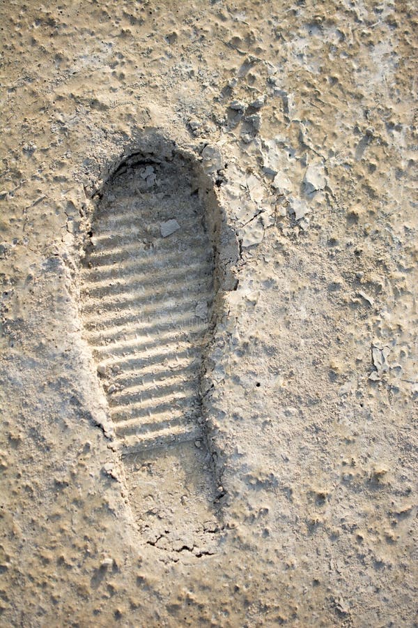 Footstep Pattern on a Concrete Background Stock Photo - Image of shoe ...