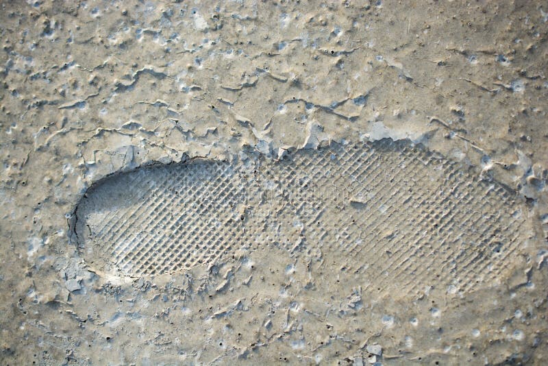 Footstep Pattern on a Concrete Background Stock Photo - Image of ...