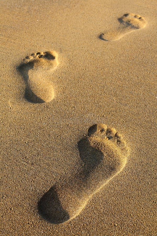 Footsteps stock image. Image of sandy, relax, outdoor - 18350175