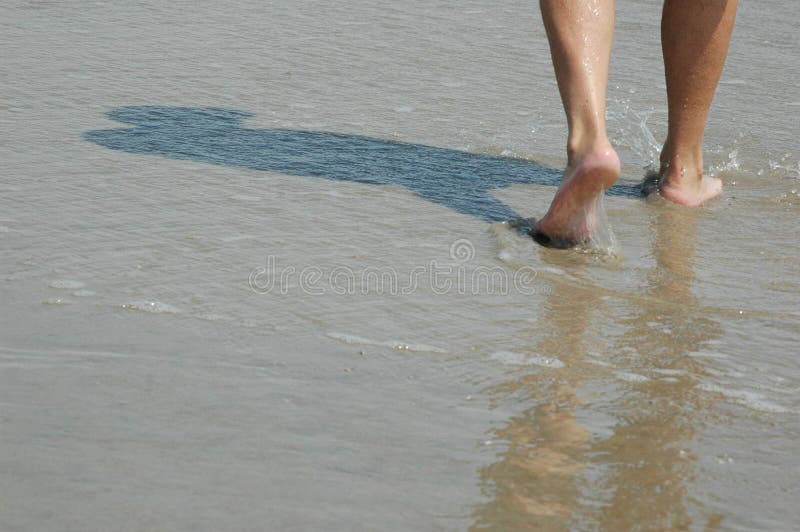 Footsteps stock photo. Image of shadow, sand, walking - 3233630