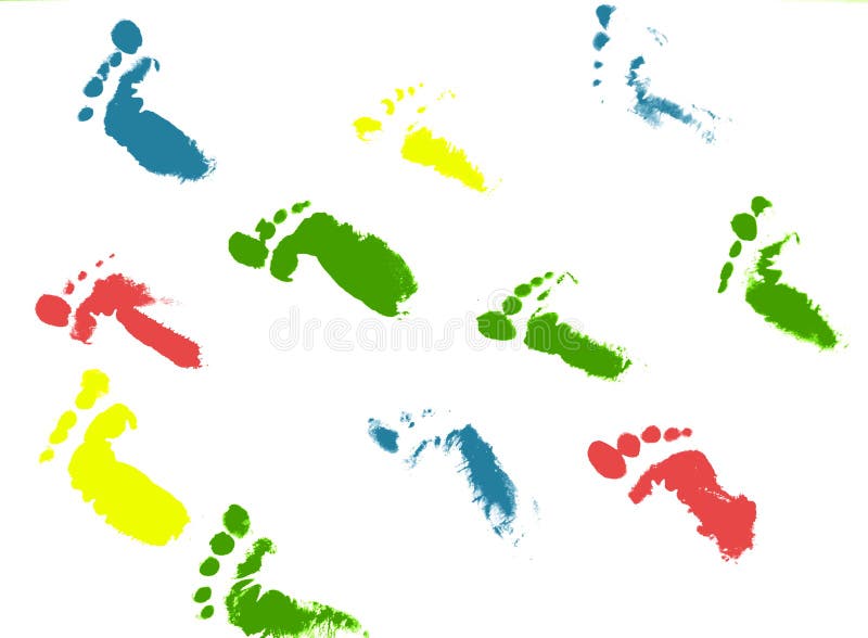 Colored Footsteps Stock Illustrations – 89 Colored Footsteps Stock ...