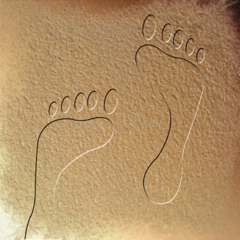 Footsteps stock illustration. Illustration of foot, route - 5811131